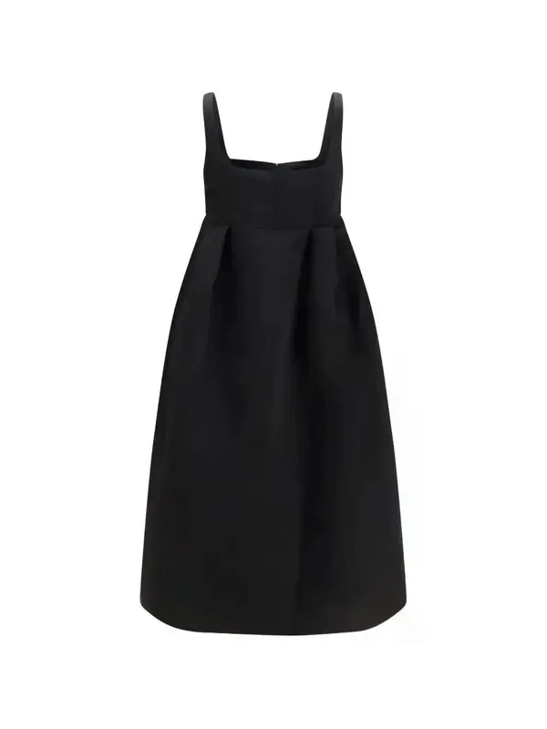 GANNI Square Neck Midi Dress