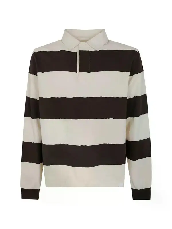 WOC Striped Long-sleeve Polo Shirt