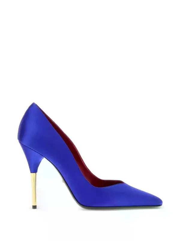 Valentino Garavani Satin Pointed-toe Heeled Pumps - Blue