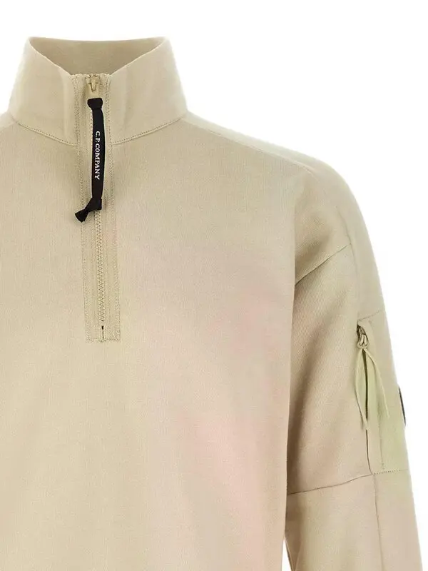 C.P. COMPANY Diagonal Raised Fleece Lens Half-zip Sweatshirt