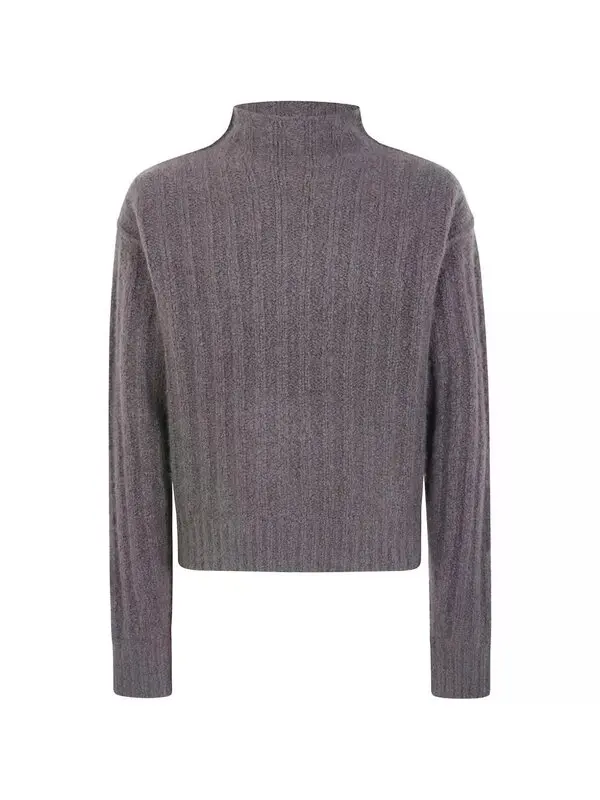 Rick Owens Ribbed-knit Turtle-neck Sweater - Grey