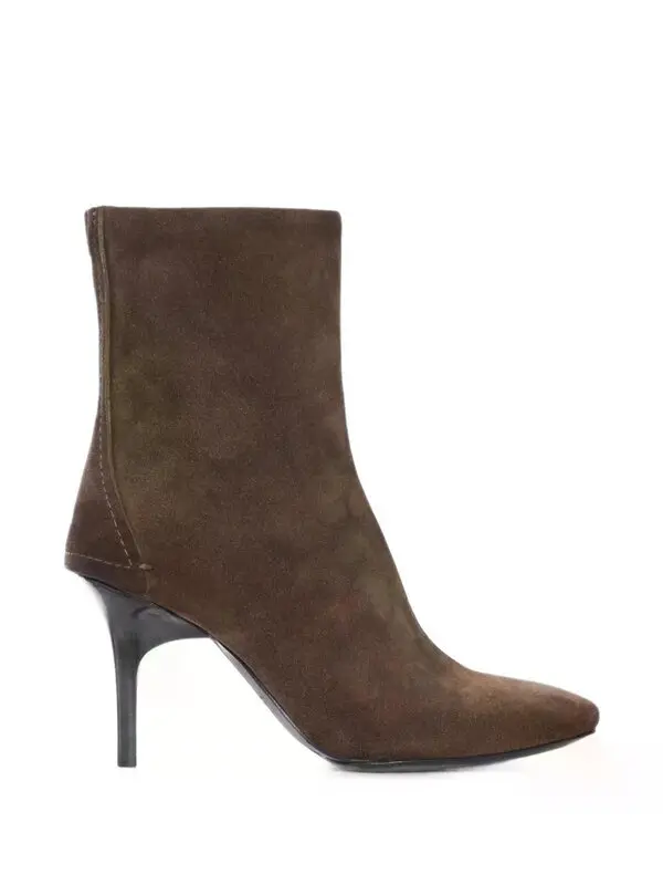 CAPASA MILANO Pointed-toe Suede Ankle Boots - Brown