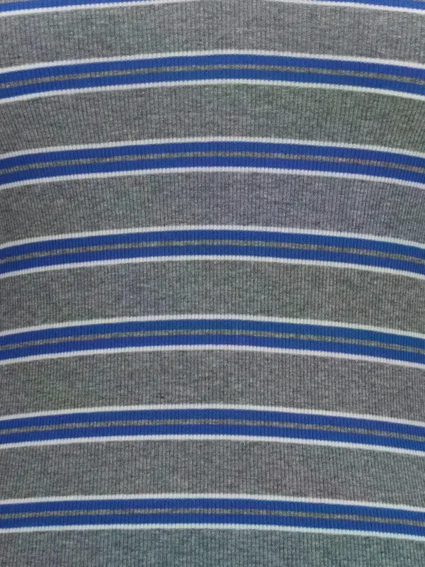 GANNI Striped Ribbed T-shirt