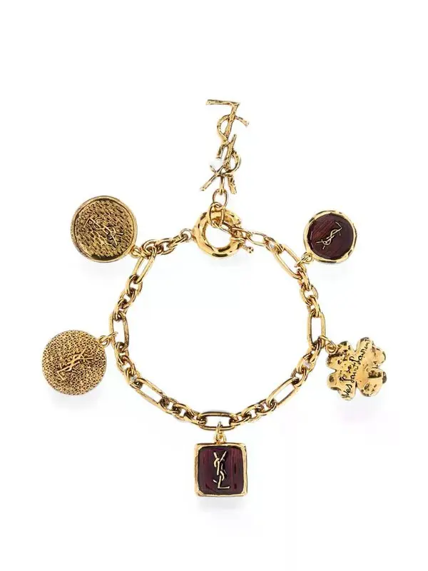 Saint Laurent Cassandre Charm Bracelet - Gold