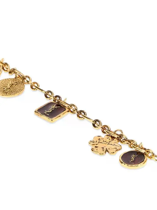 Saint Laurent Cassandre Logo Charm Bracelet