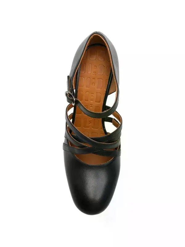Chie Mihara Leather Heeled Pumps - Black