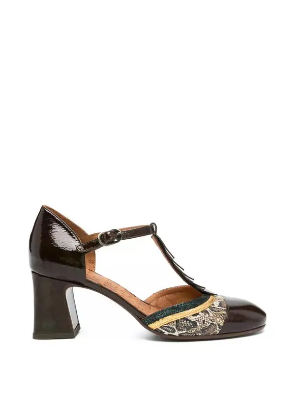 Chie Mihara Filly T-bar Heeled Pumps - Brown