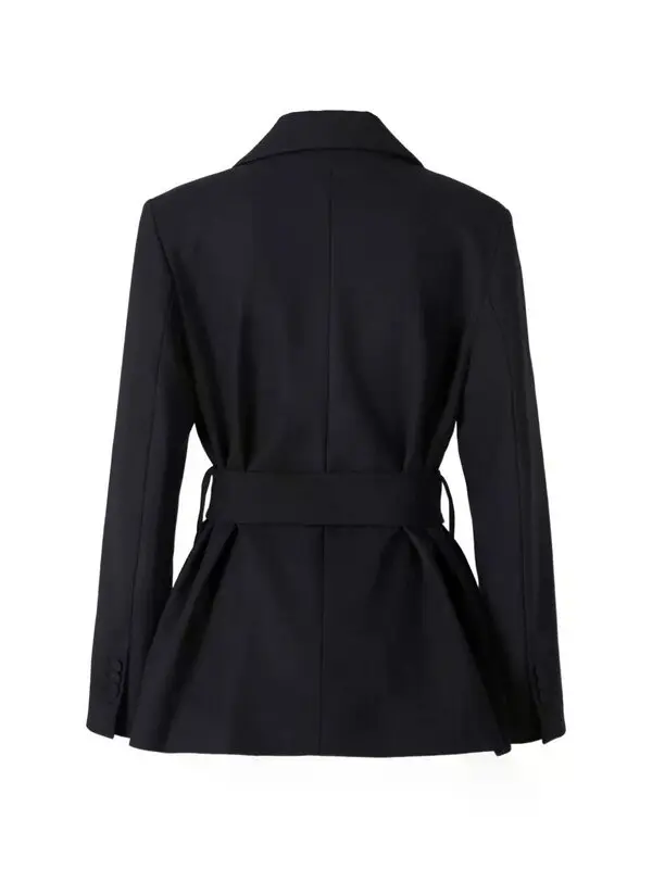 Dorothee Schumacher Refreshing Ambition Belted Notch-lapel Jacket - Blue