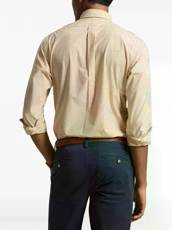 Polo Ralph Lauren Custom Fit Gingham Stretch-poplin Shirt