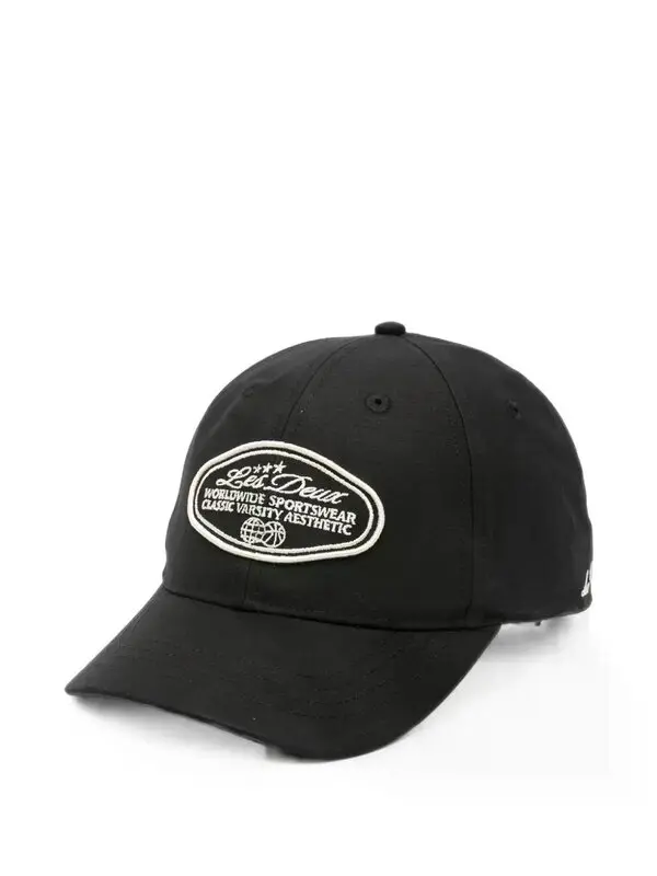 LES DEUX Worldwide Logo-patch Baseball Cap - Black