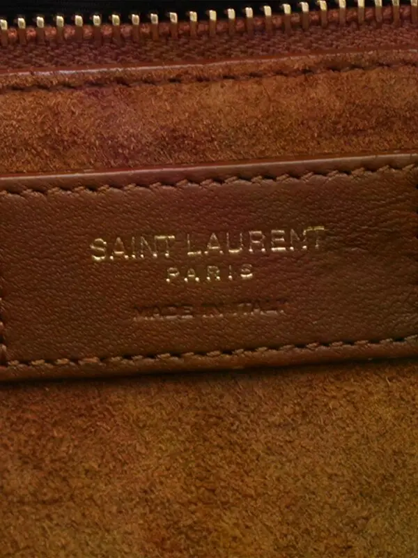 Saint Laurent Le 5 A 7 Croc Embossed Leather Shoulder Bag