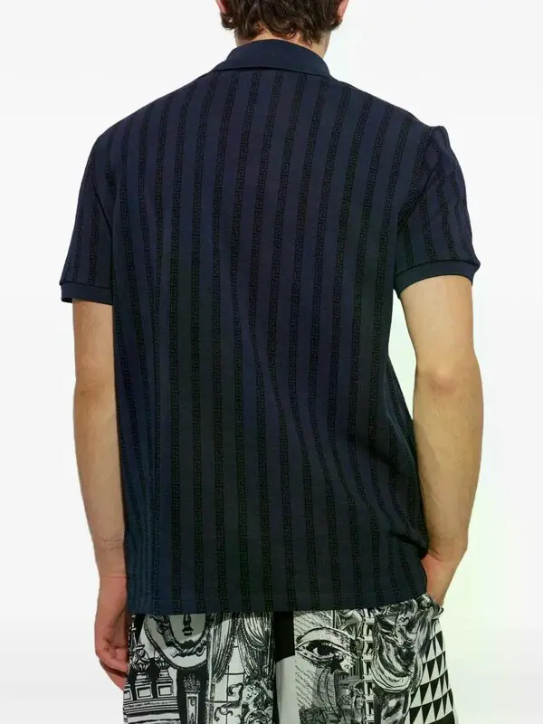 Versace Jacquard Cotton Piqué Polo Shirt