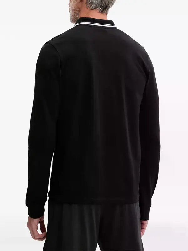 FILA Biella Logo-patch Long-sleeve Polo Shirt