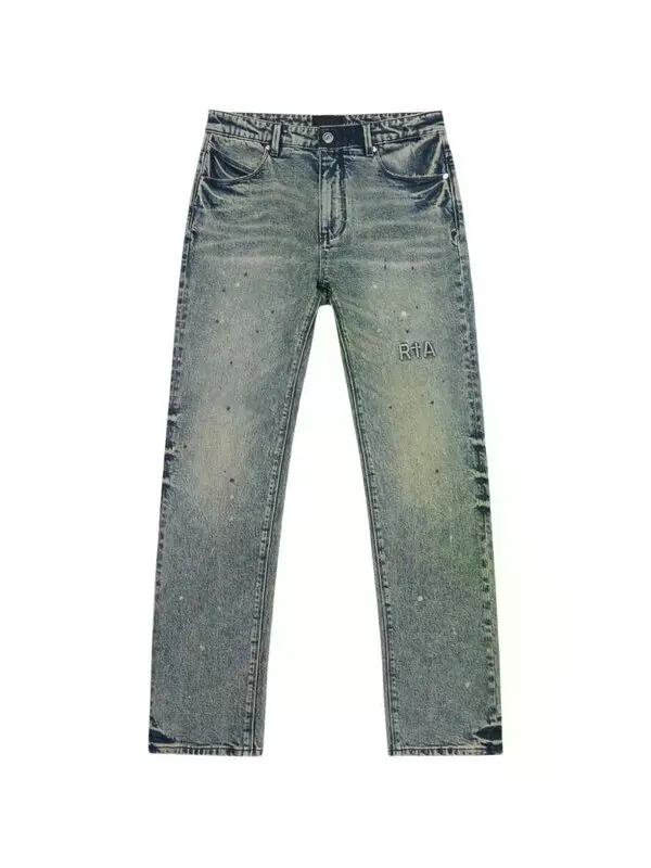 RtA Haru Paint-splatter Jeans - Blue