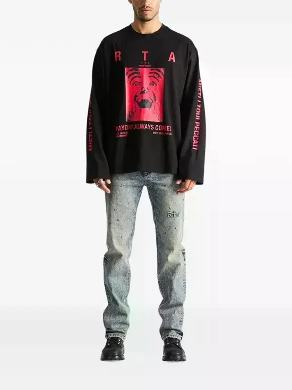 RtA Haru Paint-splatter Jeans
