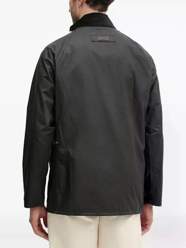 Barbour Stratford Corduroy-collar Waxed-cotton Jacket