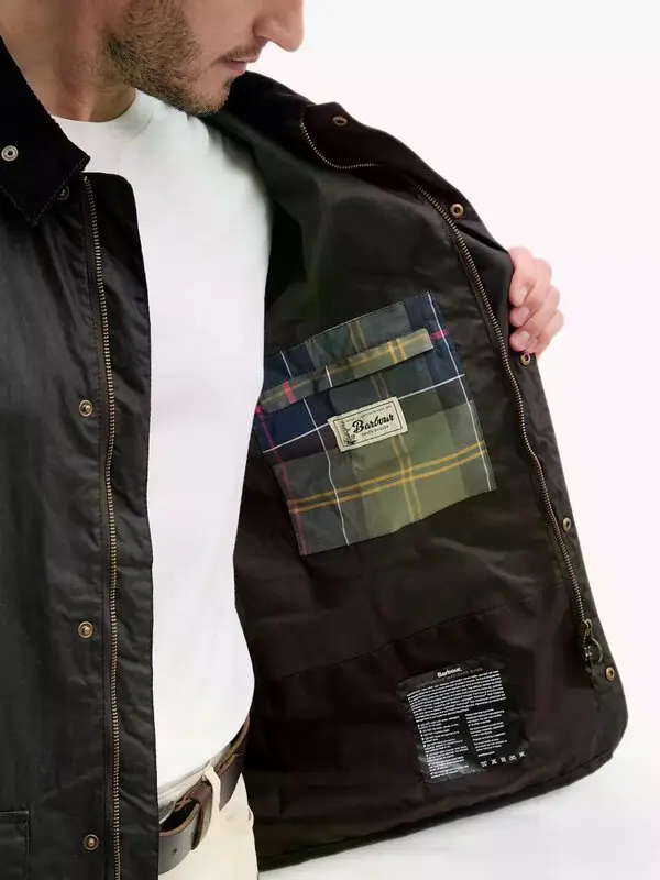 Barbour Stratford Corduroy-collar Waxed-cotton Jacket