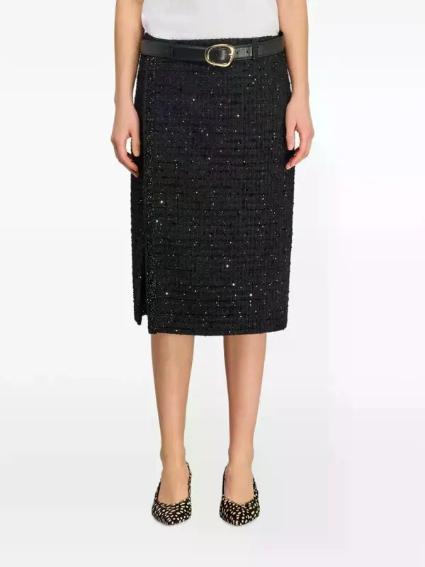 SEMICOUTURE Sequin-embellished Tweed Skirt