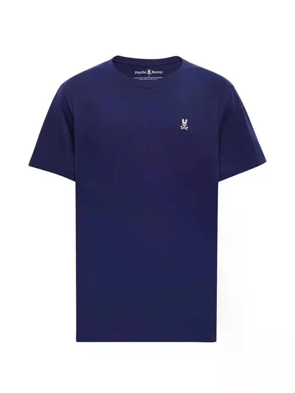 Psycho Bunny Logo-embroidered Cotton T-shirt - Blue
