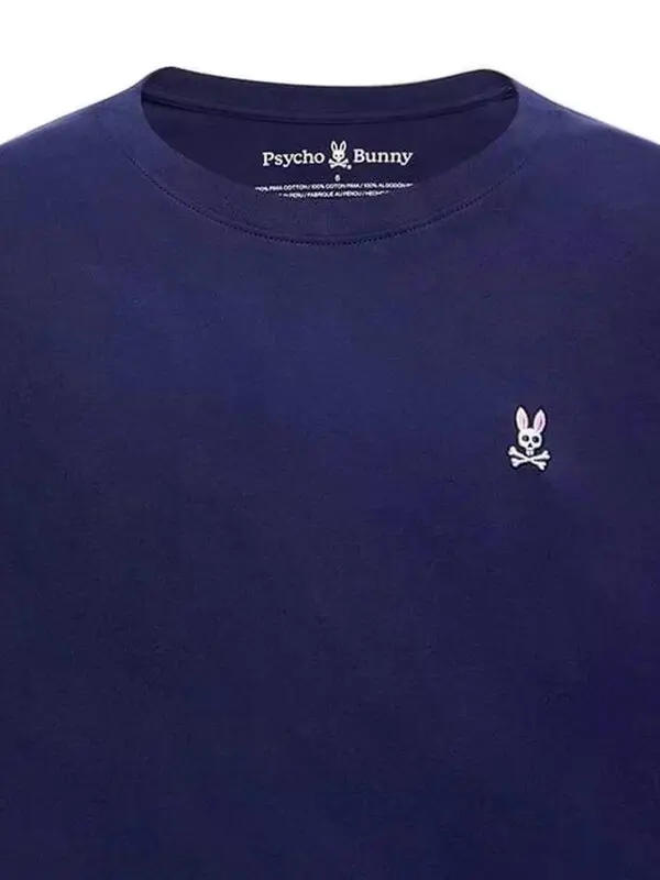 Psycho Bunny Logo-embroidered Cotton T-shirt - Blue