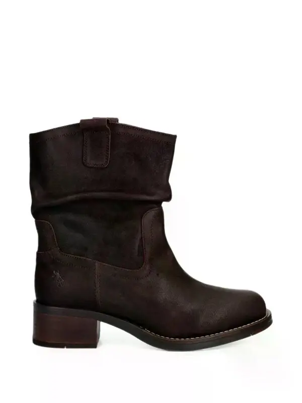 Fly London Slouchy Leather Boots - Brown