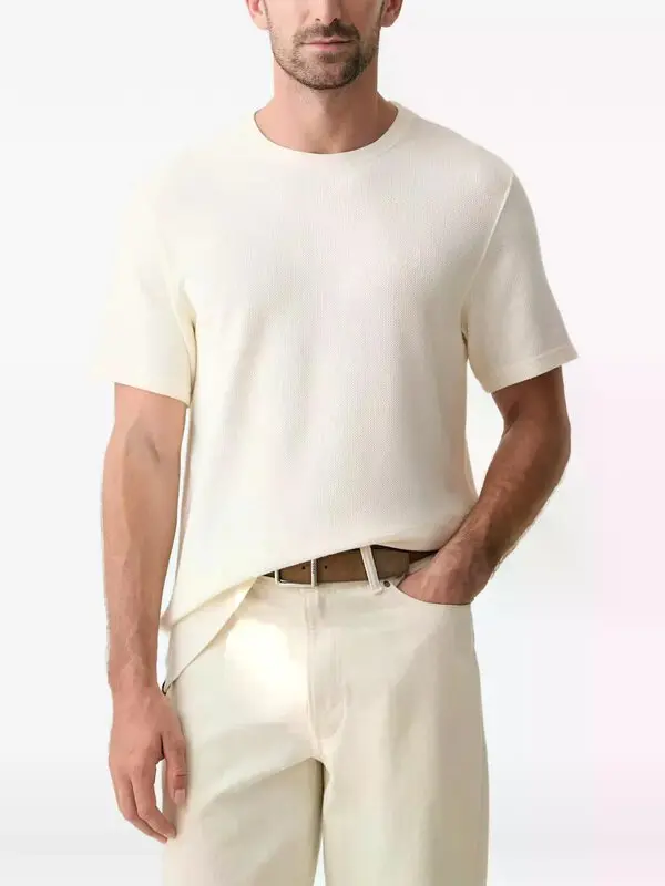 Barbour Textured-knit T-shirt - White