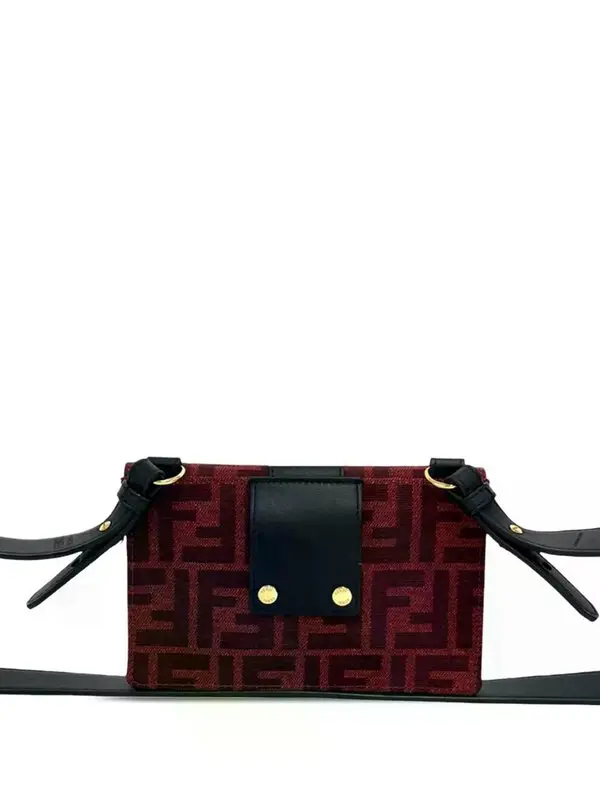 Fendi Zucca Canvas Baguette Pouch - Red