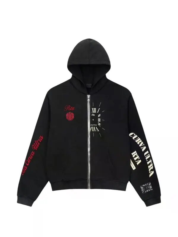 RtA Riko Zip-up Hoodie - Black