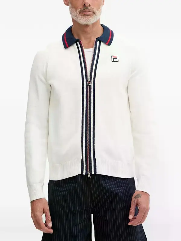 FILA Carraia Logo-patch Zip-up Cardigan - White