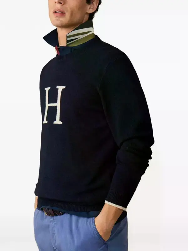 HACKETT LONDON Merino Wool Logo Sweater
