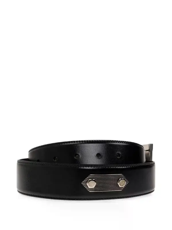 Versace Leather Belt 4 Cm - Black