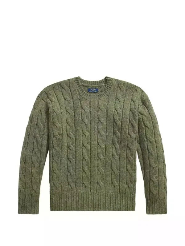Polo Ralph Lauren Relaxed-fit Cable-knit Wool-blend Jumper - Green