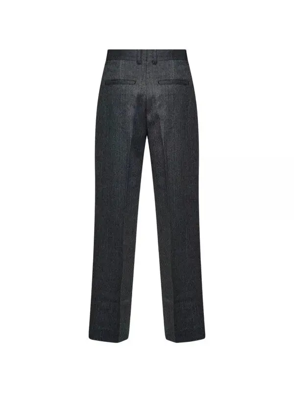 TOTEME Pleated Herringbone-pattern Trousers