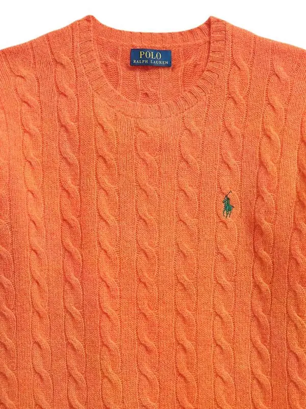 Polo Ralph Lauren Cable-knit Wool-cashmere Jumper - Orange