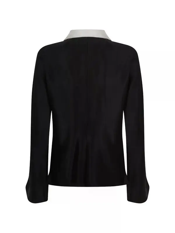 RÓHE Button-shoulder Satin Blouse