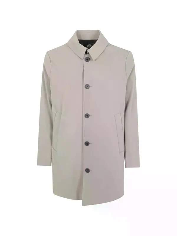 RRD Surflex Winter Soft Touch Thermo Logo-patch Button-up Coat - Neutrals
