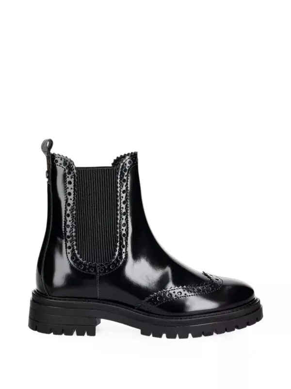 Barbour Fawne Brogue-detail Chelsea Boots - Black
