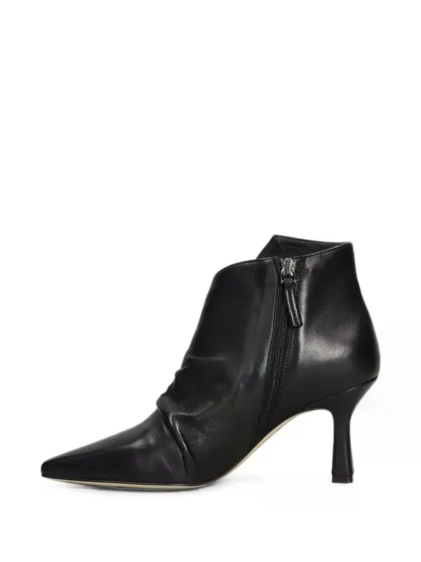 THE SELLER Ruched Pointed-toe Ankle Boots