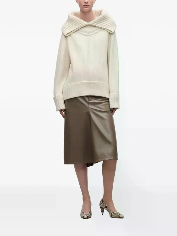 Victoria Beckham Wide-collar Sweater - Neutrals