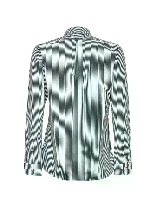 Polo Ralph Lauren Slim Fit Striped Stretch Poplin Shirt - White