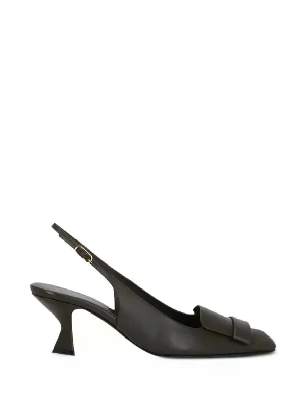SERGIO ROSSI Slingback Pumps With Buckle Detail - Brown