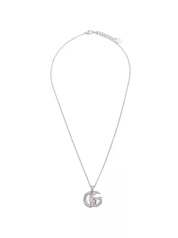 Gucci Gg Marmont Pendant Necklace - Silver