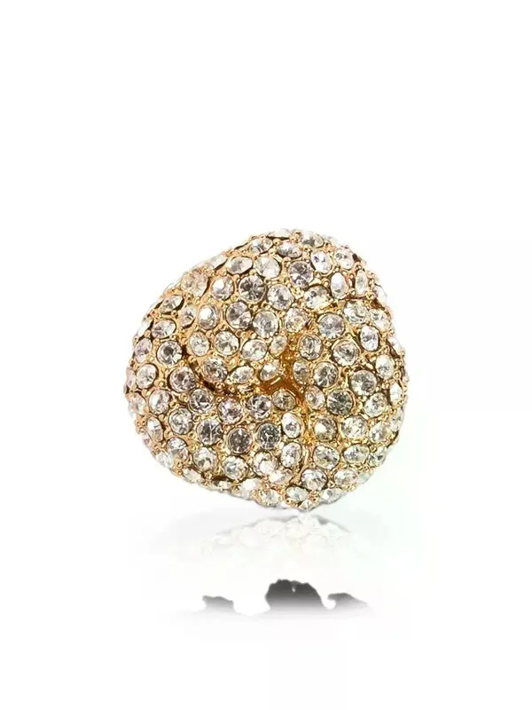 SELF-PORTRAIT Crystal-embellished Knot Earrings