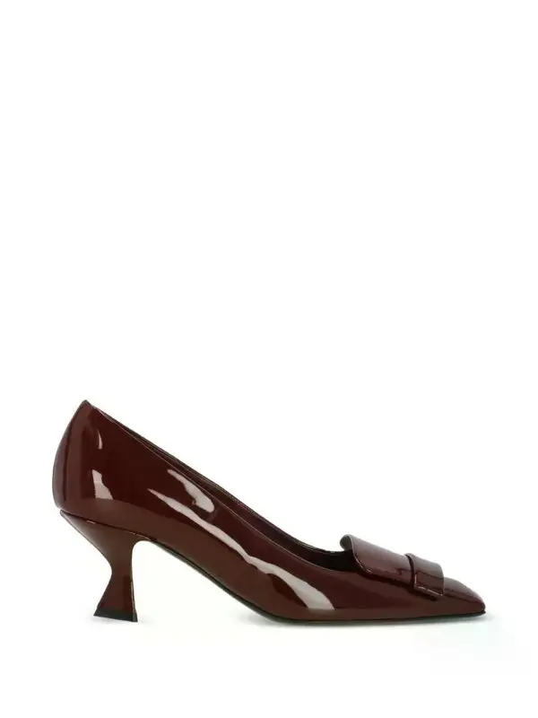 SERGIO ROSSI Buckle-detail Square-toe Pumps - Red