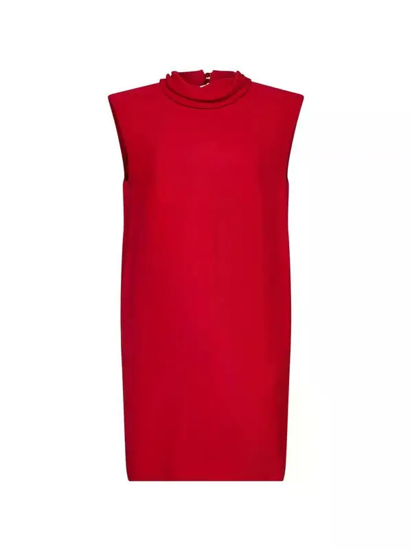 Valentino Garavani Draped-collar Sleeveless Dress - Red