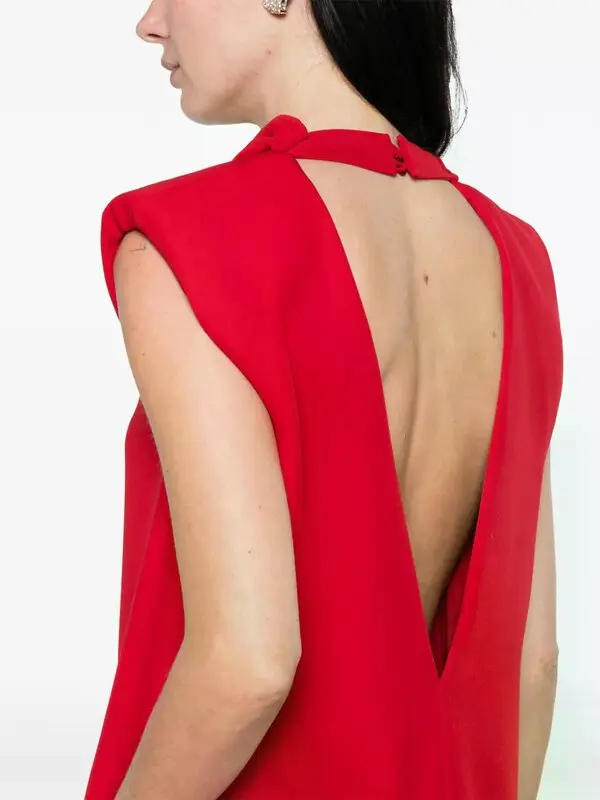 Valentino Garavani Sleeveless Draped Collar Dress