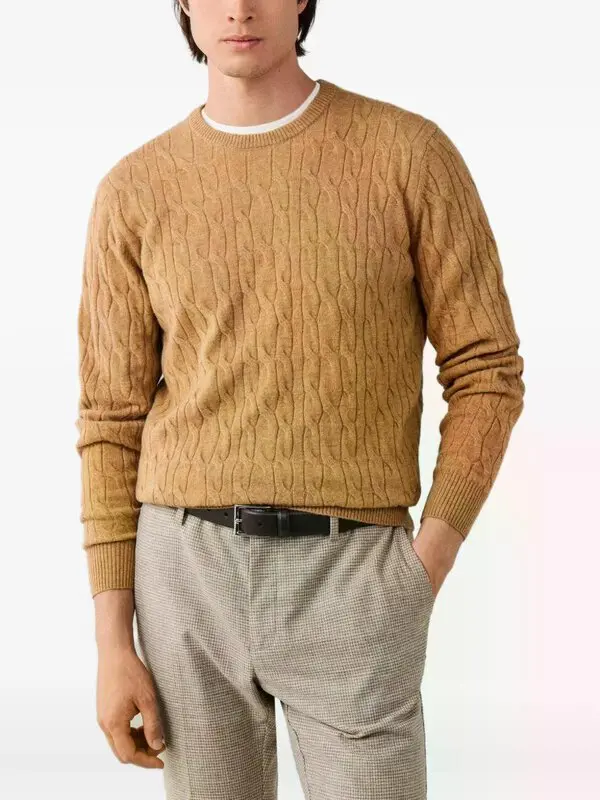 HACKETT LONDON Cable-knit Lambswool Knit