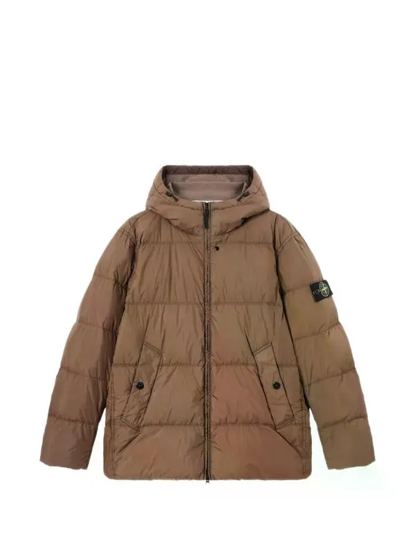 Stone Island 4100037 Crinkle Reps Ny Wind-resistant Down Jacket With Anti-drop - Brown