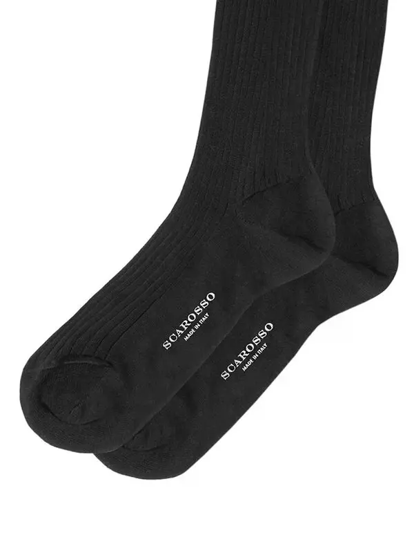 SCAROSSO Ribbed Knit Socks