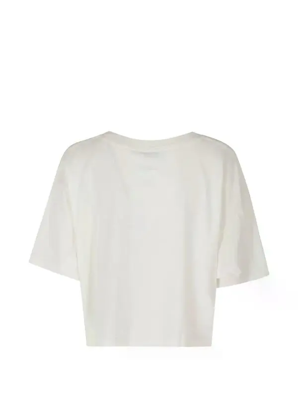 ANINE BING Johnny Cropped T-shirt - Neutrals